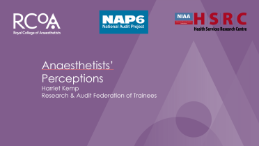 NAP6 Report Launch Event | The Royal College of Anaesthetists
